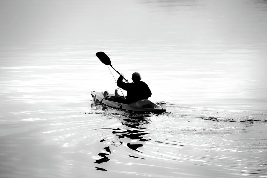 Fishing in a Kayak Photograph by Janet Argenta - Fine Art America