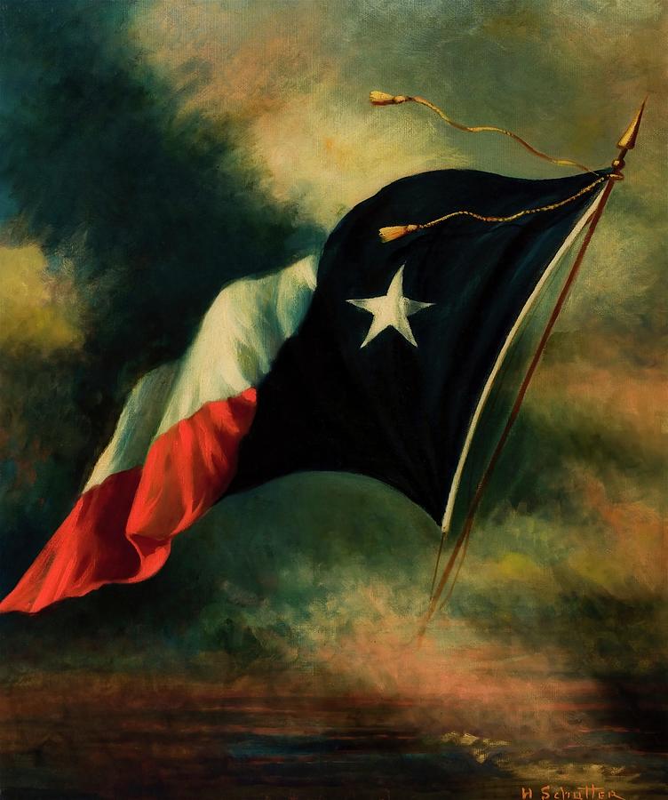 Flag of Texas Painting by Harco Schutter - Fine Art America