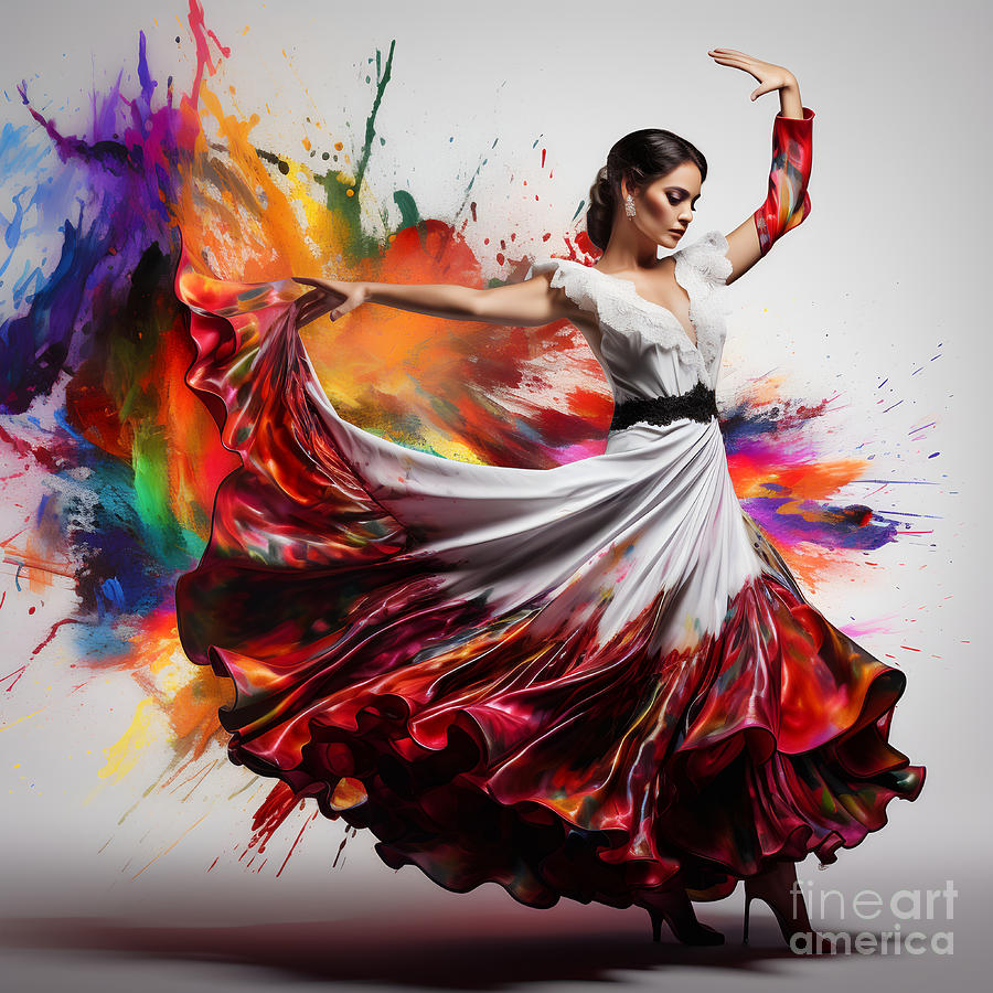 Flamenco Dancer Series 012 Digital Art by Csaba Fikker - Fine Art America