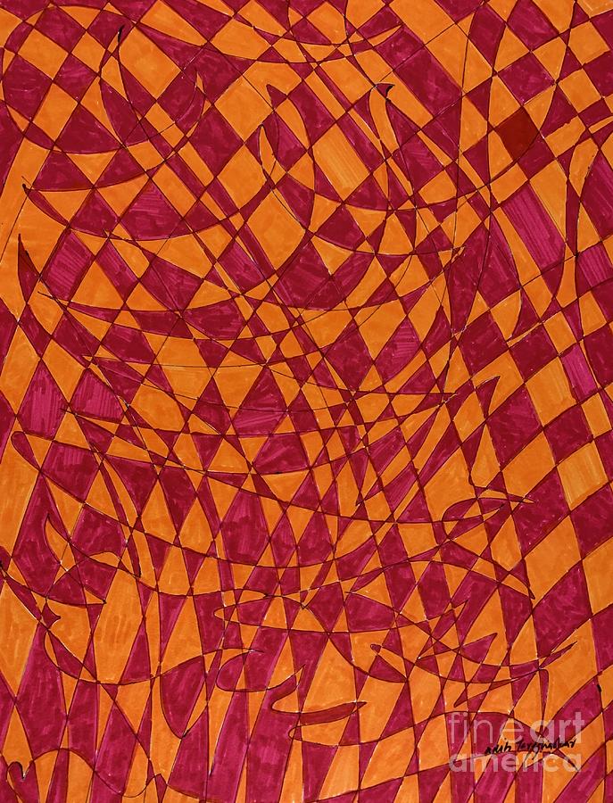 Flames - cool unique modern colorful intuitive abstract pattern art ...