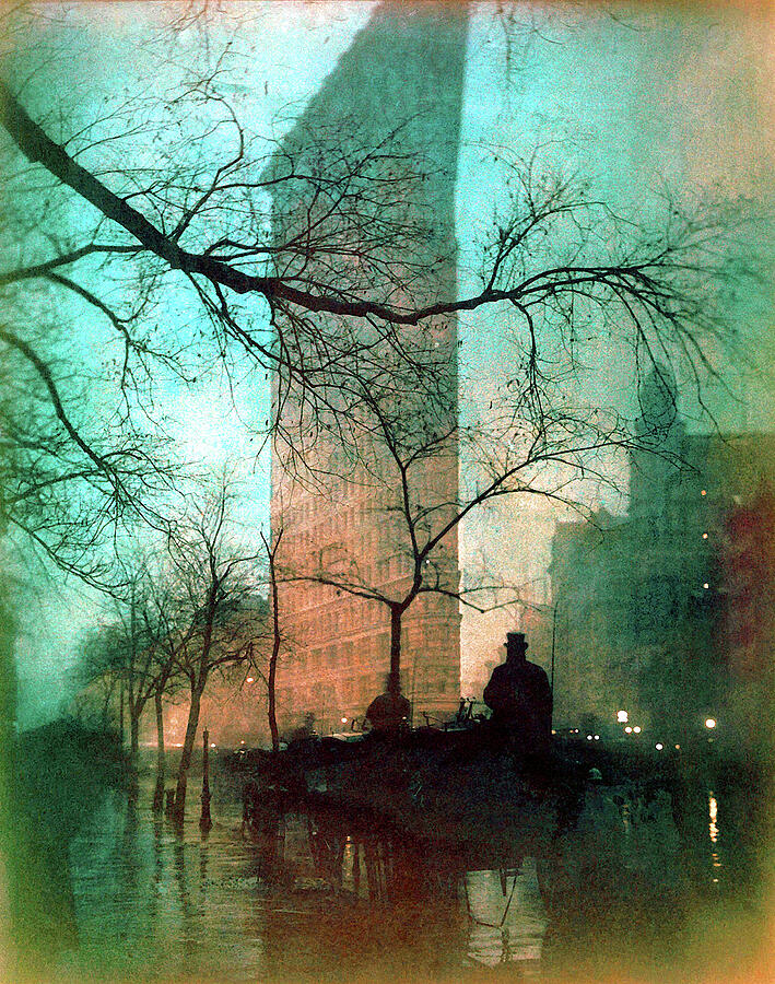 Flatiron Building New York City Painting by Edward Steichen - Fine Art ...