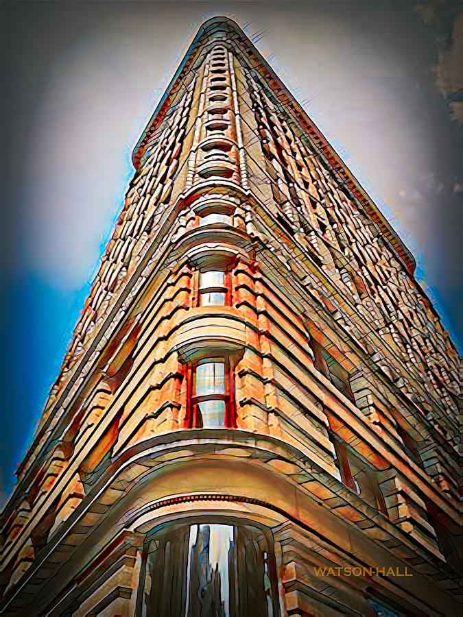 Flatiron Building, New York Digital Art by Marlene Watson - Pixels