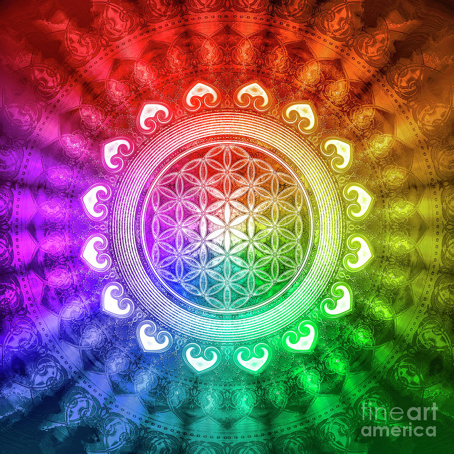 Flower Of Live - Rainbow Color Sun Digital Art by Dirk Czarnota - Fine ...