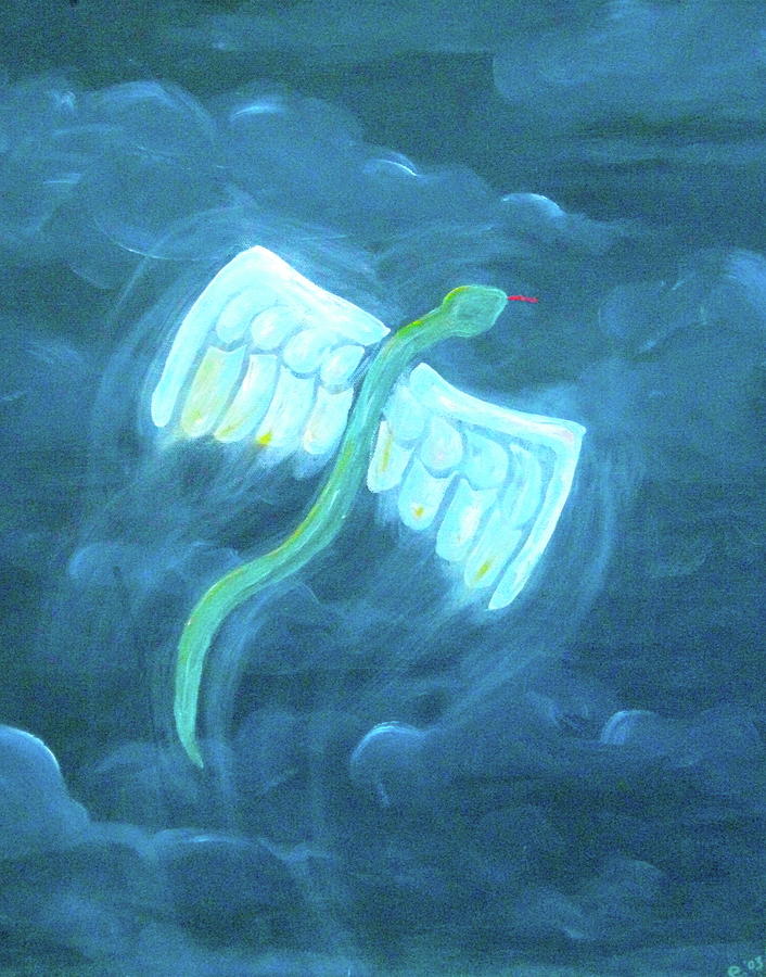 Flying Snake Painting by E - Fine Art America
