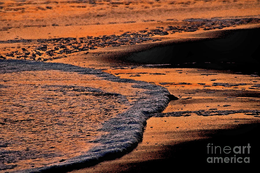 Foam Tide Deep Dusk Watercolor Photograph By Michael Ziegler Fine