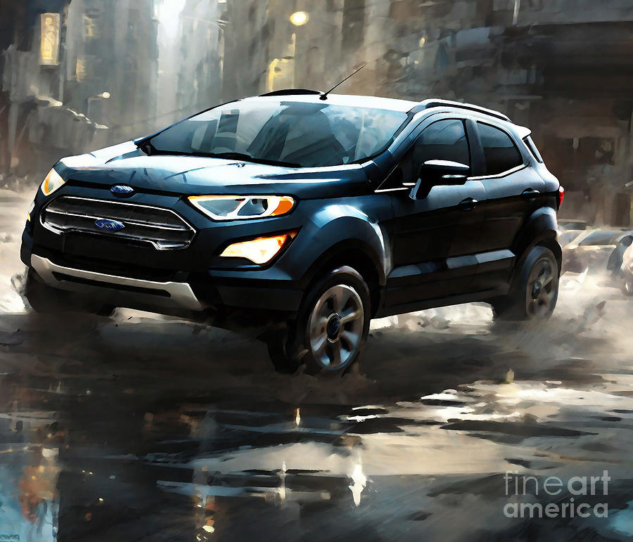 Ford Ecosport Black Crossovers 2022 Cars Za Spec Mixed Media by Cortez ...