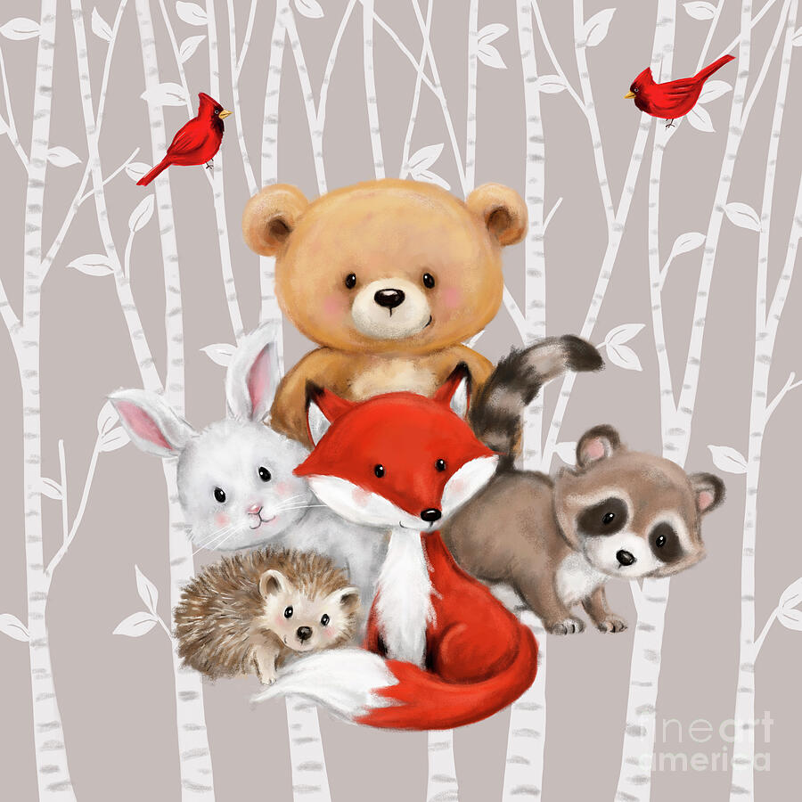 Forest Friends Digital Art by Makiko - Fine Art America