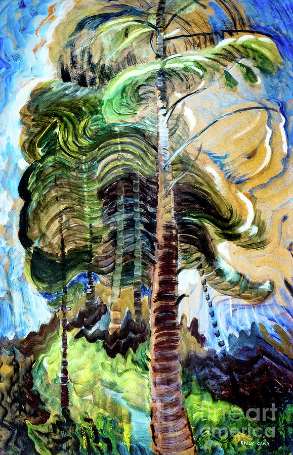 Forest Interior BC by Emily Carr 1939 Painting by Emily Carr - Fine Art ...
