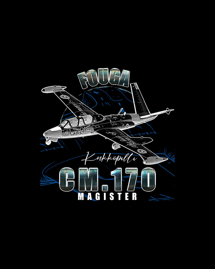 Fouga CM.170 Magister is French Jet Trainer Aircraft Digital Art by ...