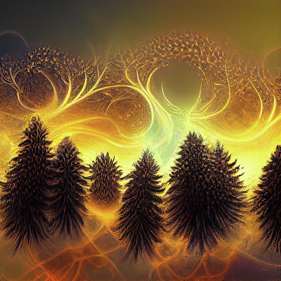 Fractal Trees 24 Digital Art by Matthias Hauser - Fine Art America