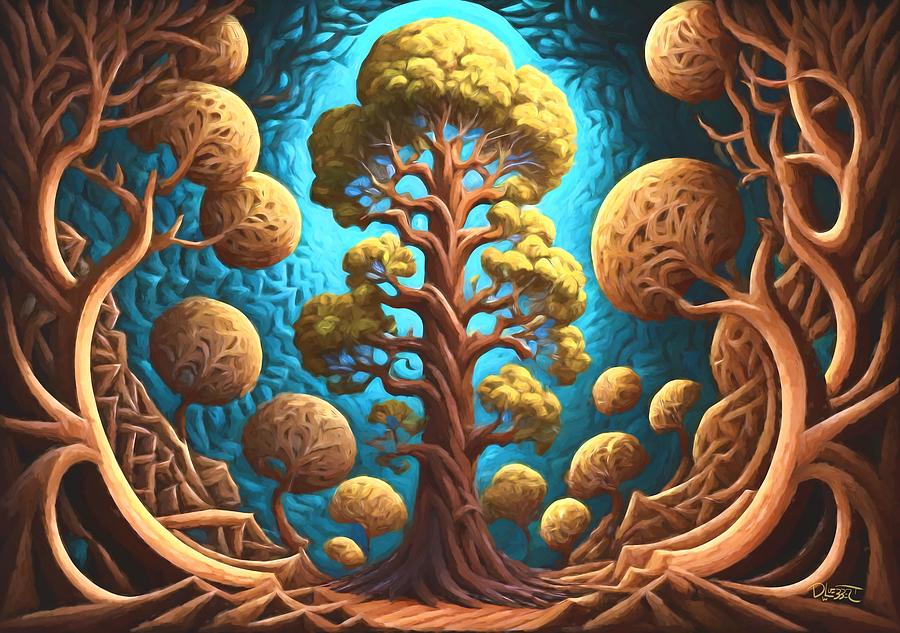 Fractal World 55 Tree Limbs Digital Art by David Luebbert - Fine Art ...