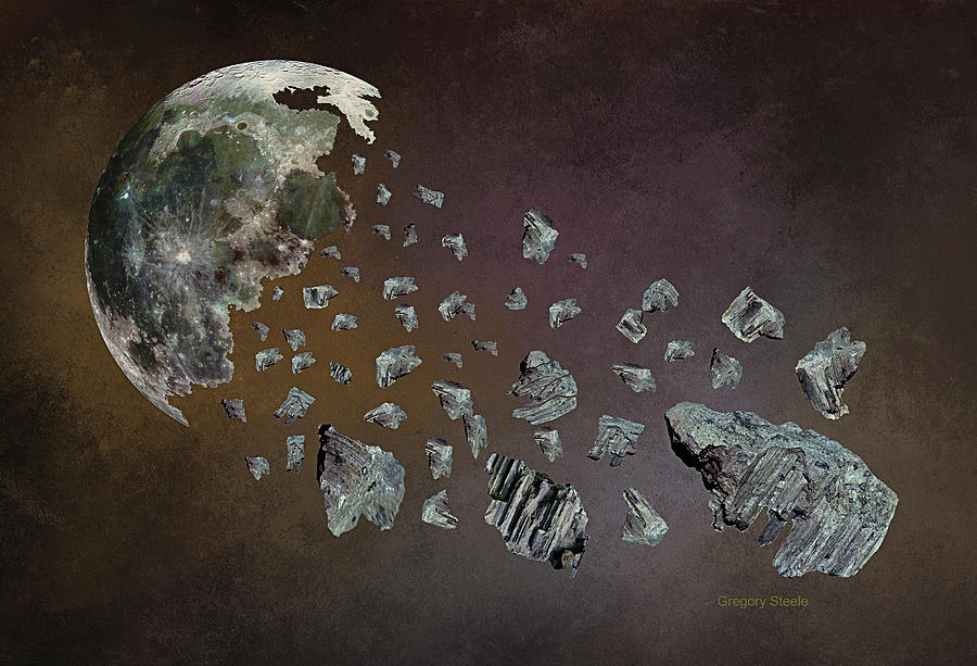 Fragmented Moon Bits Photograph by Gregory Steele - Fine Art America