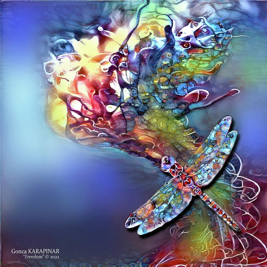 Freedom 02 Digital Art by Gonca Karapinar - Fine Art America