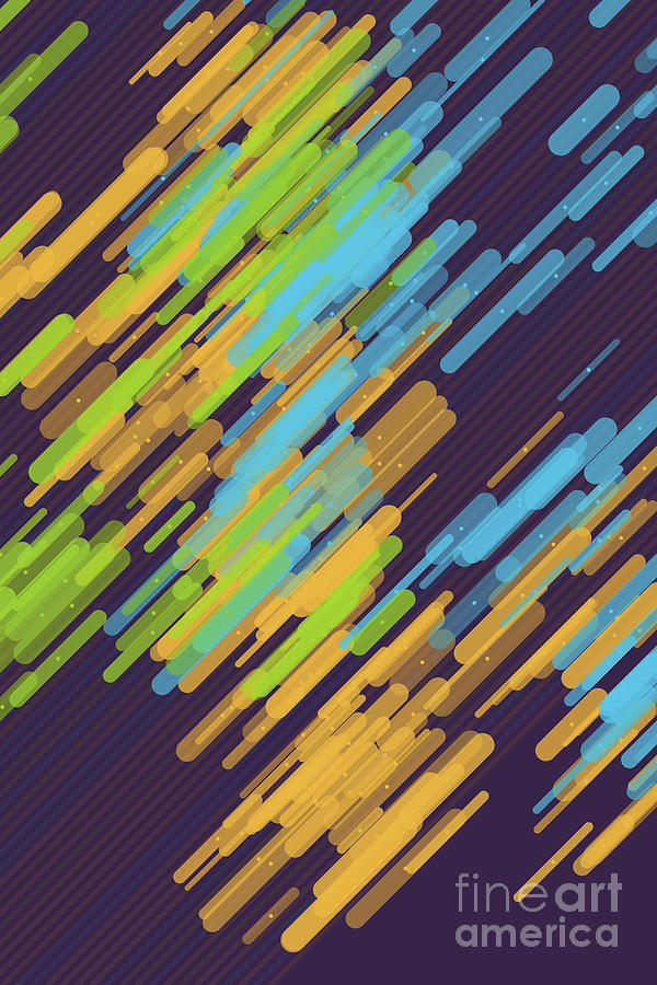 Fresh Vector Rounded Rectangles Pattern Vertical Digital Art by Frank ...