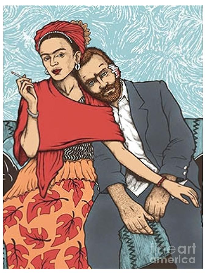 Frida Kahlo and Vincent Van Gogh Painting by Lee Jasmine - Fine Art America