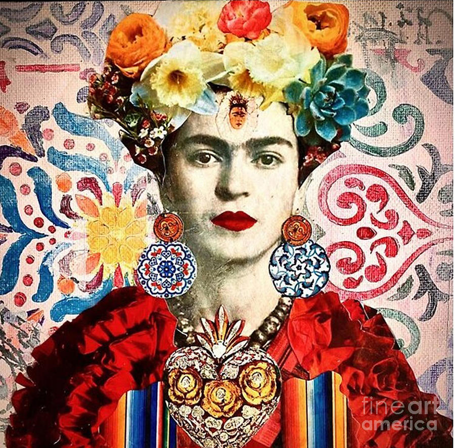 Frida Kahlo Self Portrait Digital Art by Arthur Beamon - Pixels