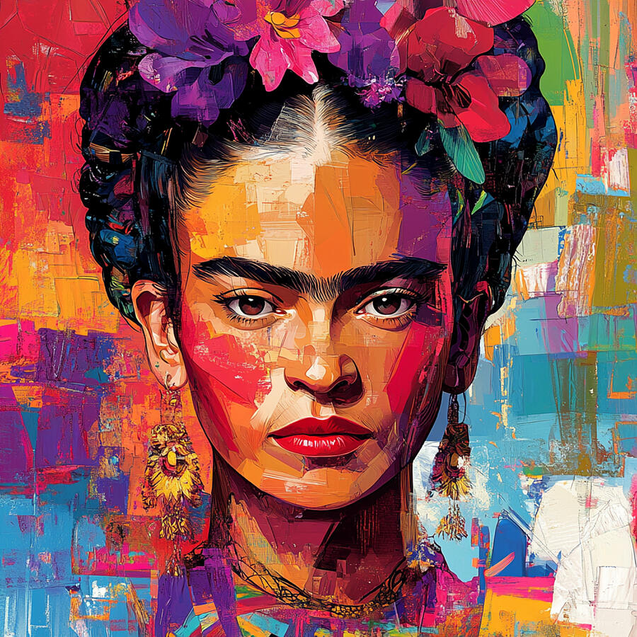 Frida Kahlo Visionary Modern Portrait Digital Art by Dream Stuff - Fine ...
