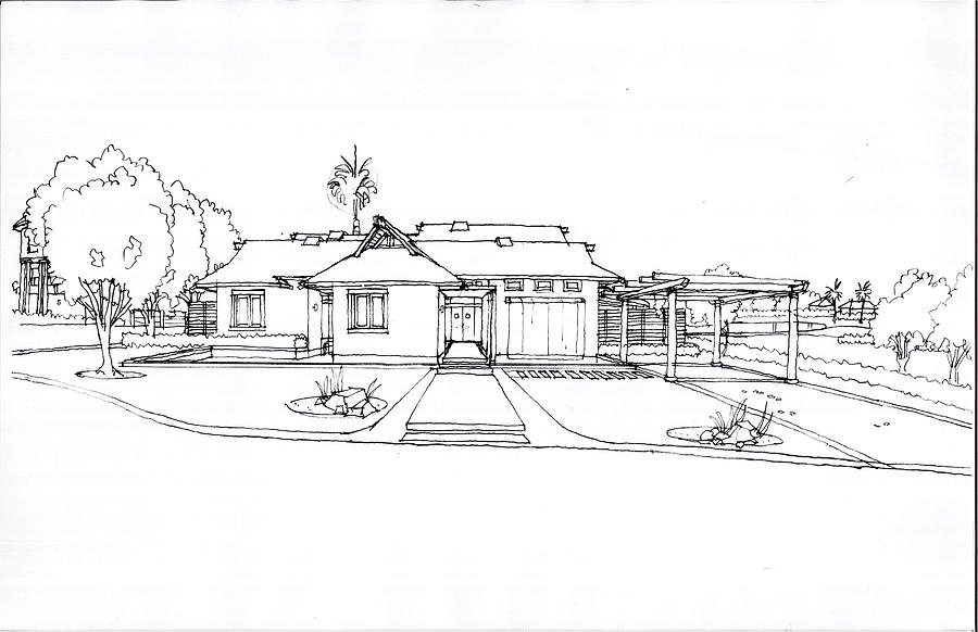 Front View Drawing by Branno Martinez - Fine Art America