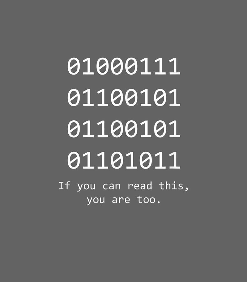Funny Computer Binary Code Programmer Developer Geek Digital Art by ...
