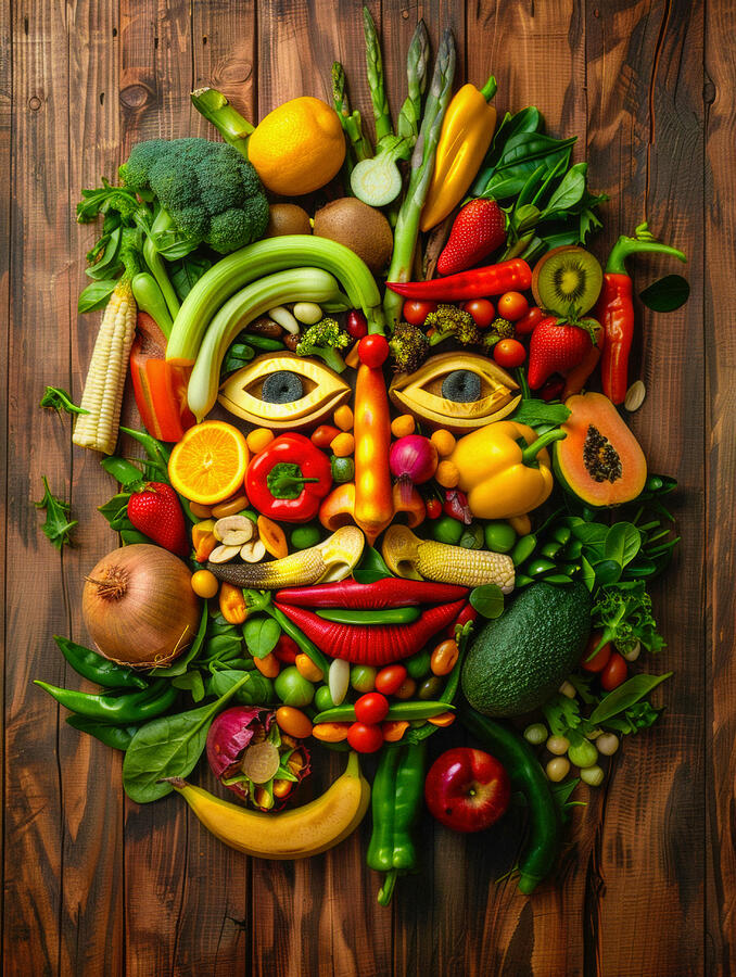 Funny Food Face Digital Art By Garry Gay Fine Art America