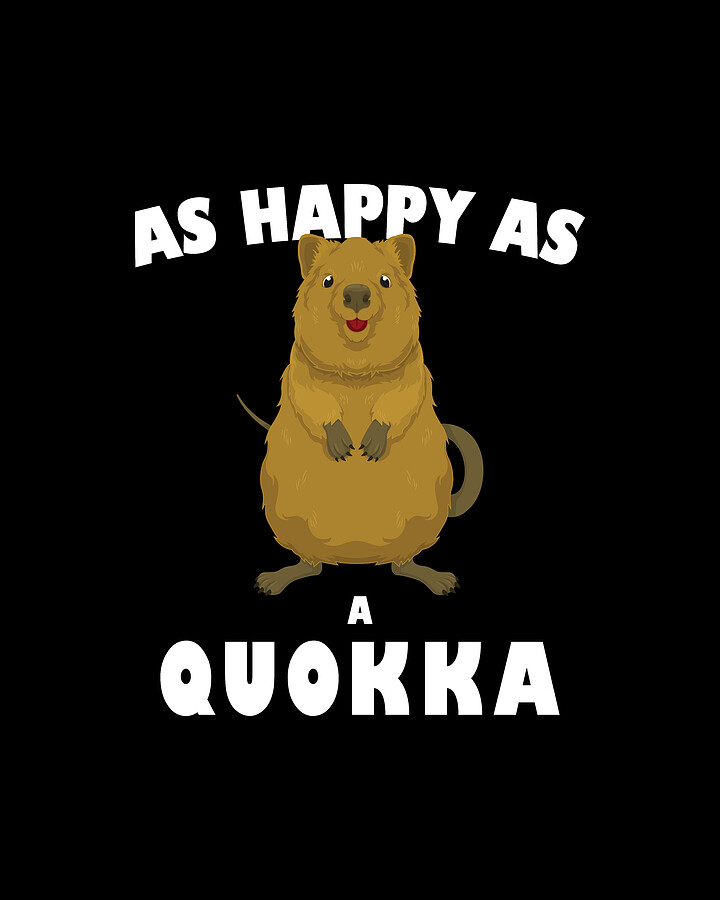 Funny Marsupial As Happy As A Quokka product Digital Art by Jacob ...
