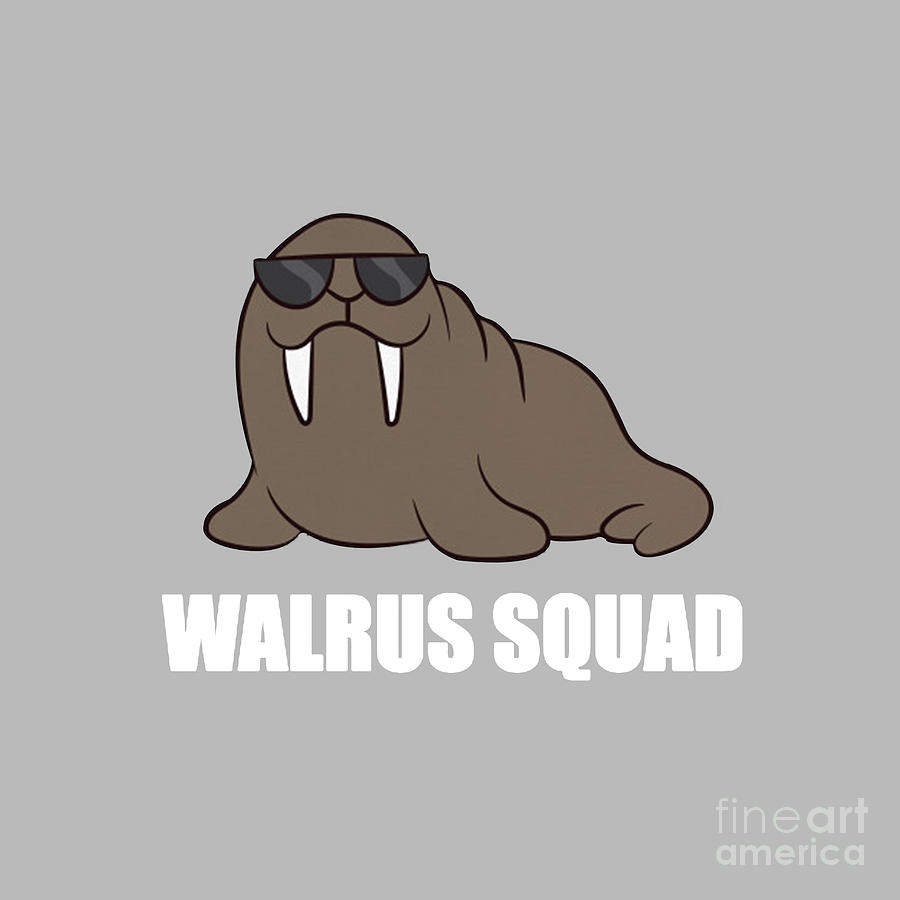 Funny Walrus Team Walrus Walrus Squad Drawing by Elizabeth J Campbell Funny Walrus Team Walrus Walrus Squad Drawing by Elizabeth J Campbell
