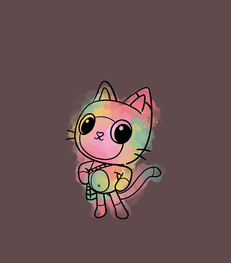 Gabbys Dollhouse Big Pandy Paws Watercolor Sketch Digital Art by Ayrah ...