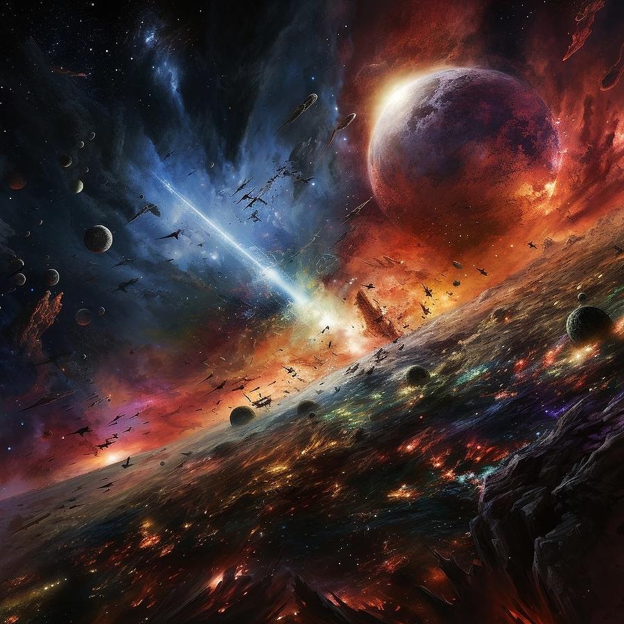 Galaxy War Digital Art by Aaron Cremer - Fine Art America