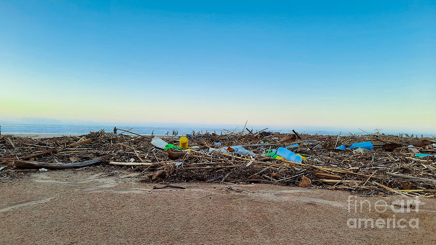 Garbage in beach Photograph by Mbark Kassimi - Fine Art America