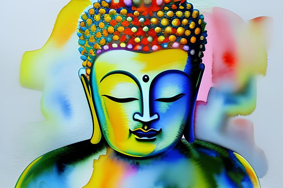 Gautama Buddha watercolor picture Digital Art by Brandway - Fine Art ... Gautama Buddha watercolor picture Digital Art by Brandway - Fine Art ...