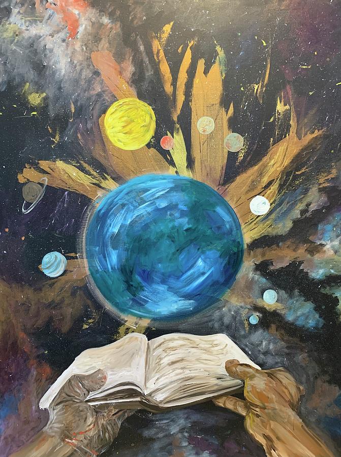 Genesis- In the Beginning God Created Painting by Erin Day - Fine Art ...