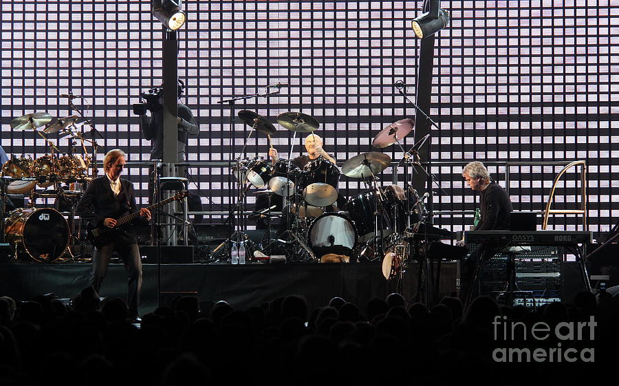 Genesis - Mike Rutherford, Phil Collins and Tony Banks Photograph by Concert Photos - Pixels