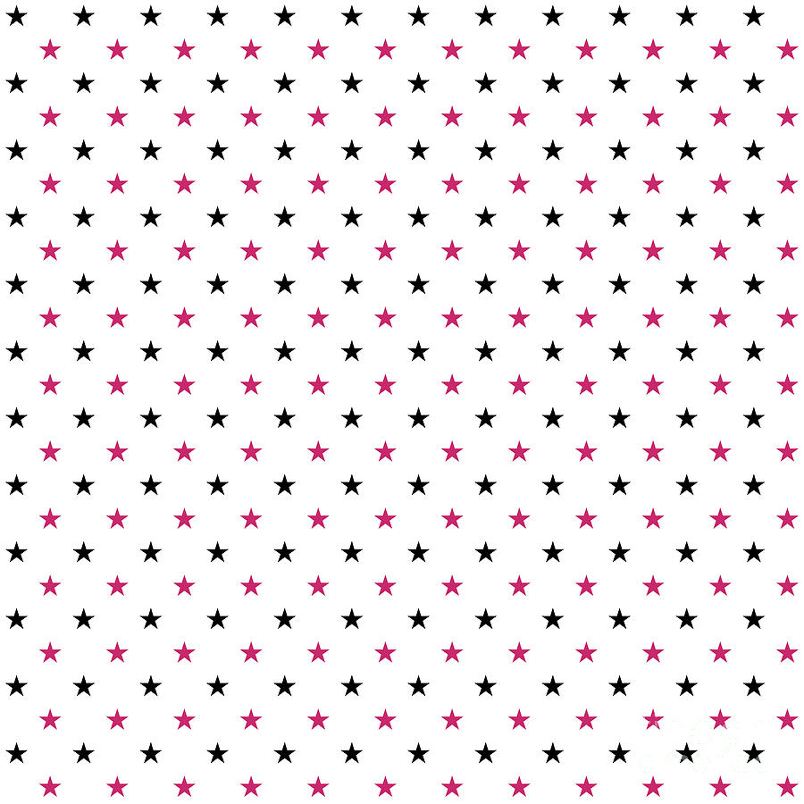 Geometric Repeating Star Dot Pattern in Red n.442 Painting by Holy Rock ...