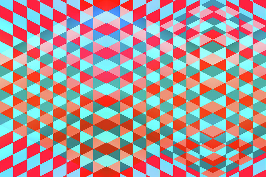 Geometric tile pattern Digital Art by Vicky Vougiouka - Fine Art America