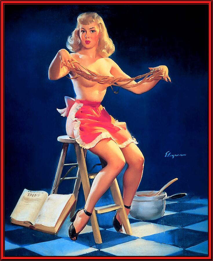 Gil Elvgren Pin Up Art 004 Mixed Media by Vintage Pin-Up Artist - Fine Art America