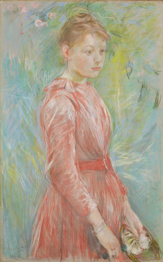 Girl in Rose Dress - Berthe Morisot Painting by Aesthetics Store - Fine ...