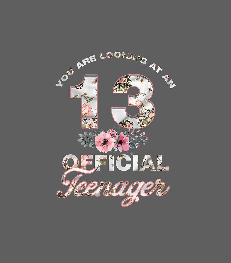 Girls Official ager13 Years Old 13th Birthday Digital Art by Eden Casey ...