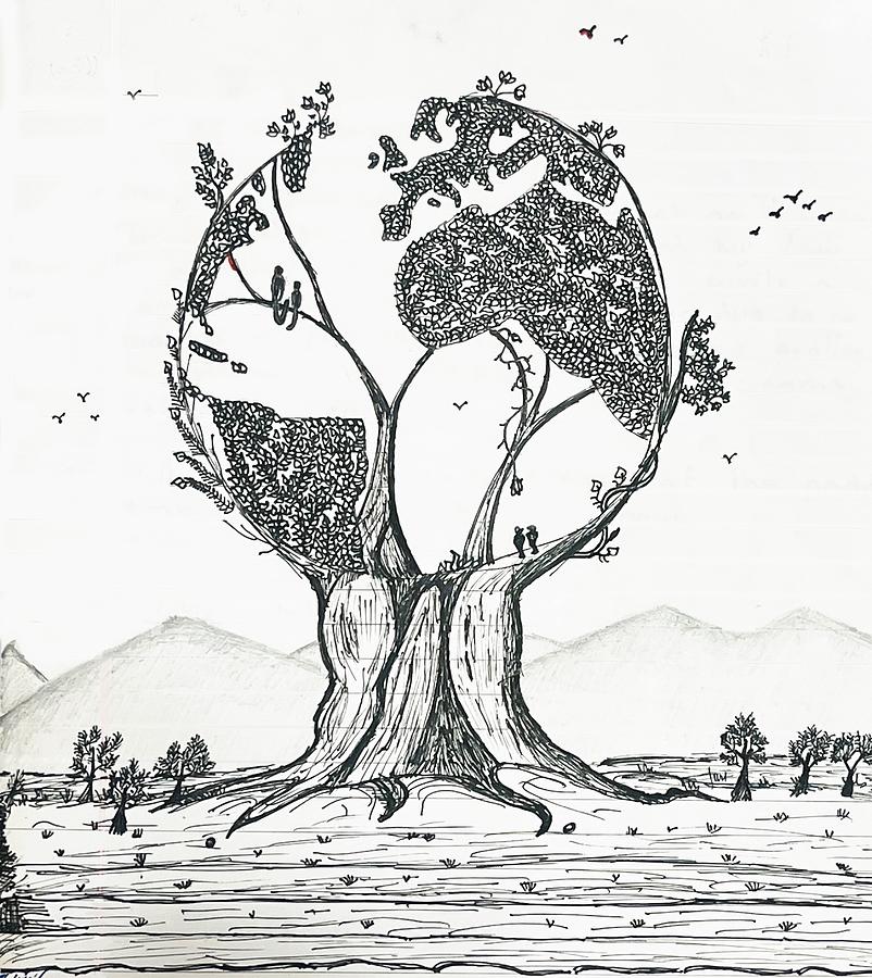 Globe Tree Drawing by Anssh Sharma - Fine Art America