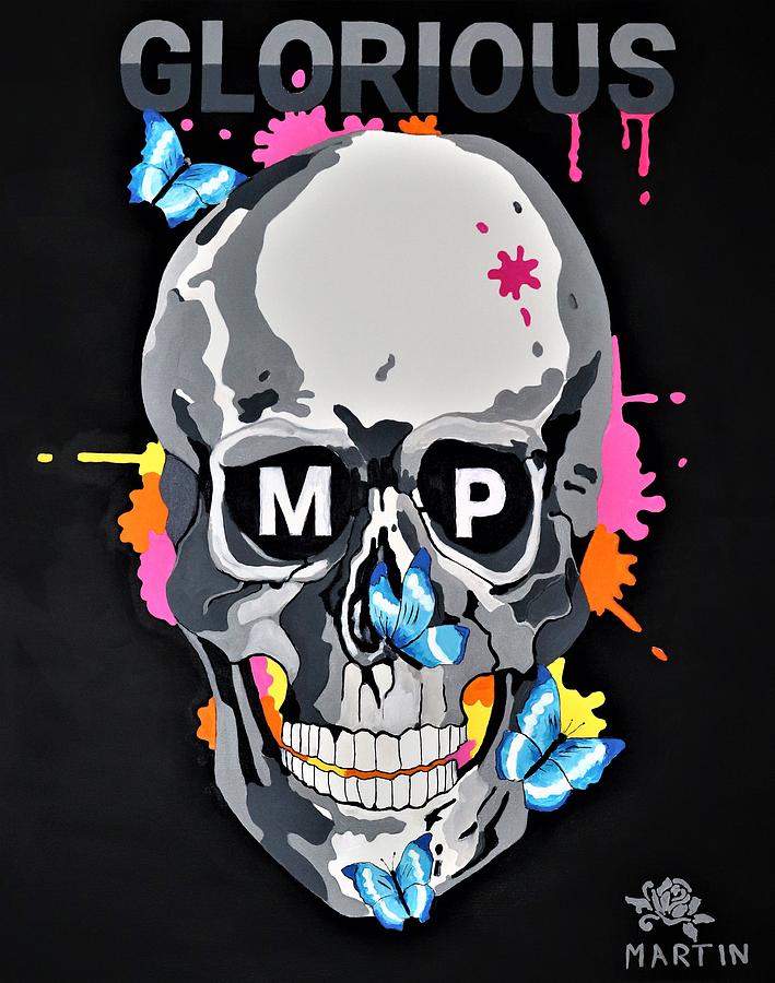 Glorious Skull MP Mixed Media by Peter Martin - Fine Art America