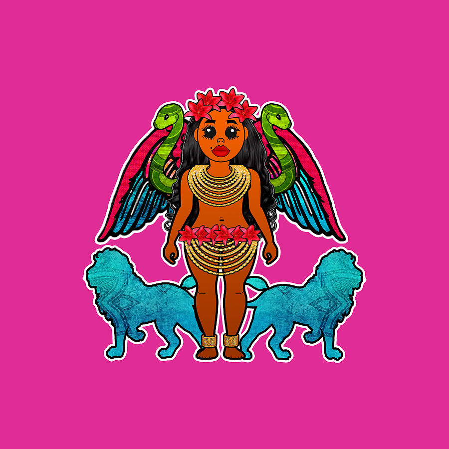 Goddess Ishtar Lilith Lions Digital Art by Omega Sampson - Fine Art America