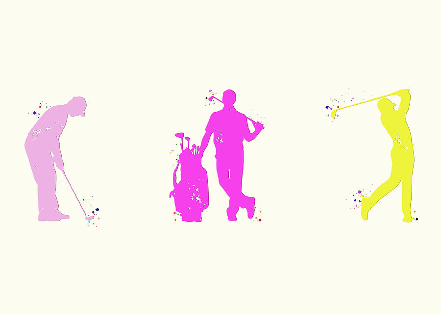 Golf Player Man Digital Art by Gambrel Temple - Fine Art America