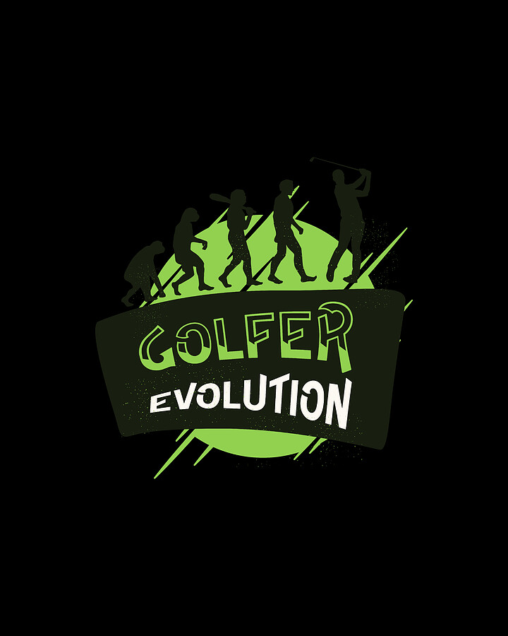 Golfer Evolution Digital Art by GreenOptix - Fine Art America