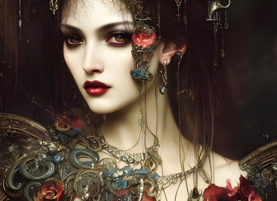 Gothic Princess 1 Digital Art By Helkoryo Designs Fine Art America