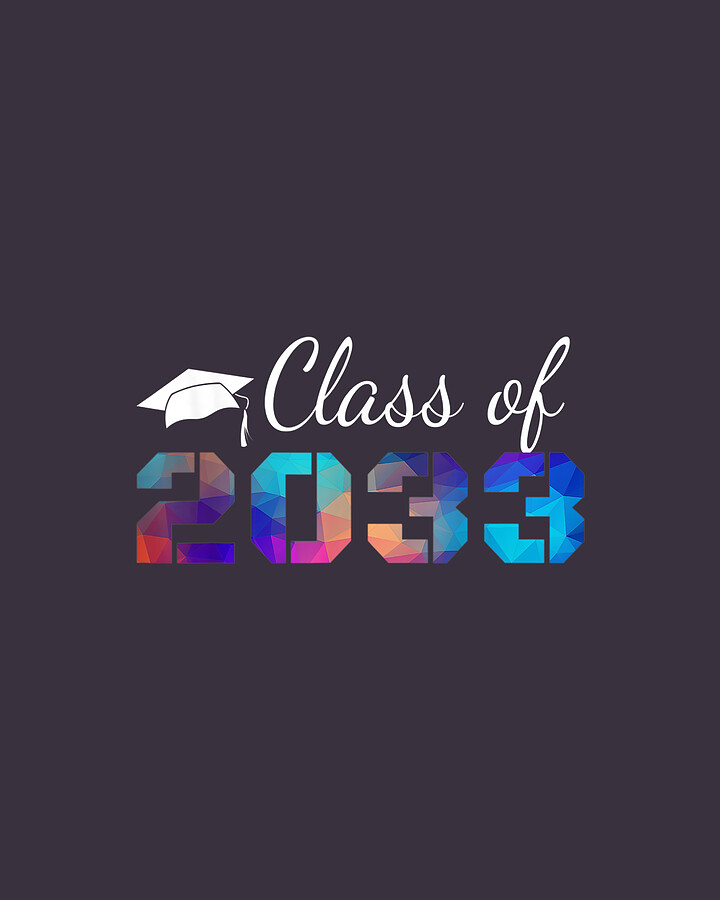 Graduation Cap Class of 2033 First Day of School T Digital Art by ...