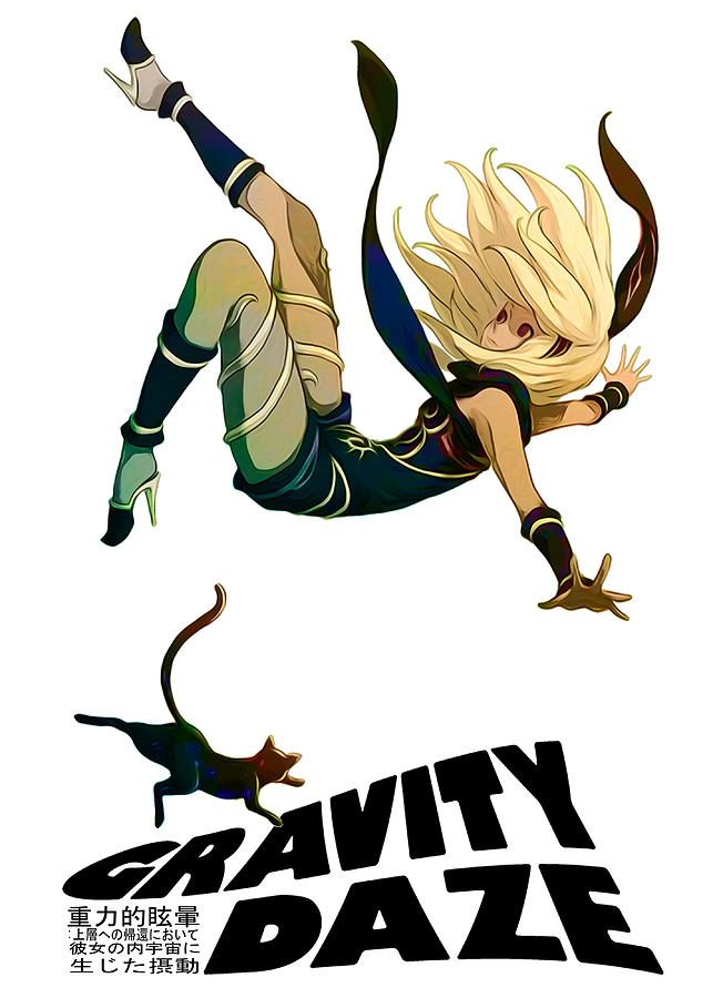 Gravity Daze Poster cute Painting by Julie Gray - Fine Art America