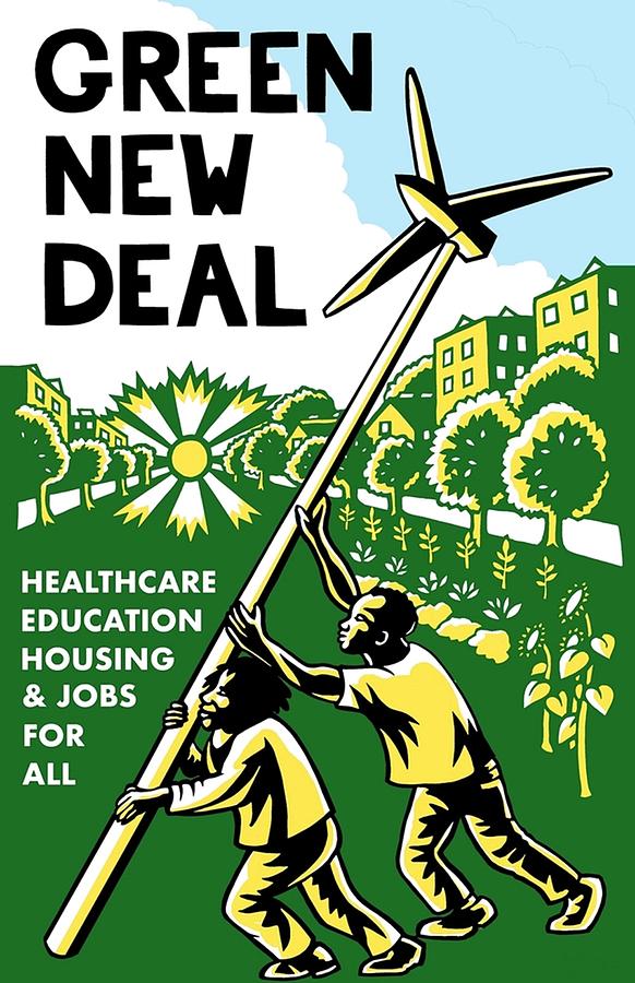 green new deal posters Poster Digital Art by Kailani Smith | Fine Art ...