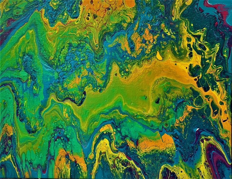 Green Static Painting by Taylor Melchiore - Pixels