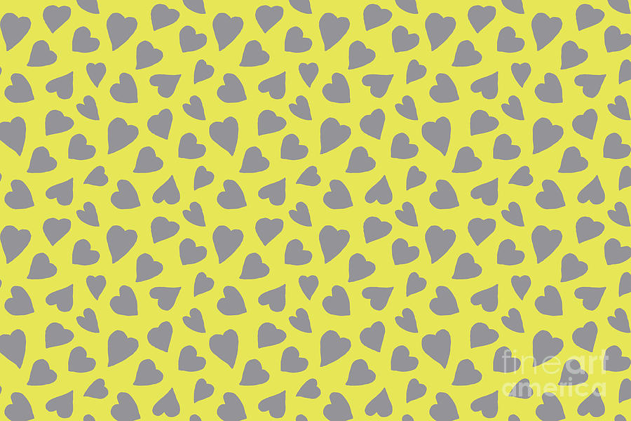 Grey Solid Color Heart Shape Pattern Pantone 2021 Color Of The Year ...
