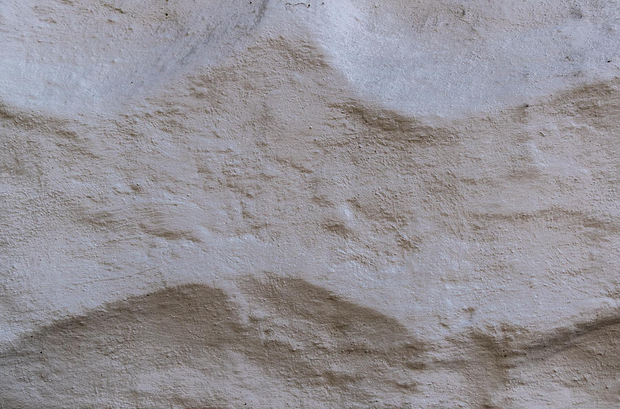 Grey, uneven textured surface made of cement screed Photograph by ...