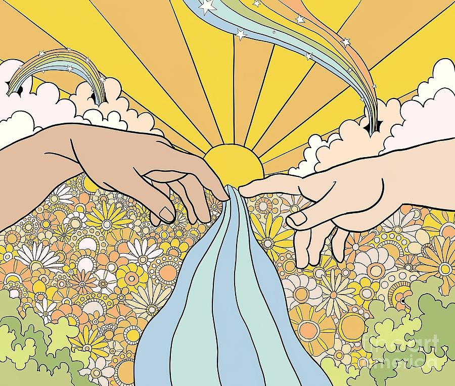 Groovy Creation of Adam Painting by Lee Jasmine - Fine Art America